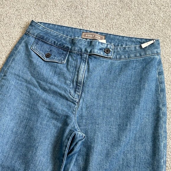 point sur | Jeans | Point Sur X J Crew Wide Leg Cropped Denim Jeans ...